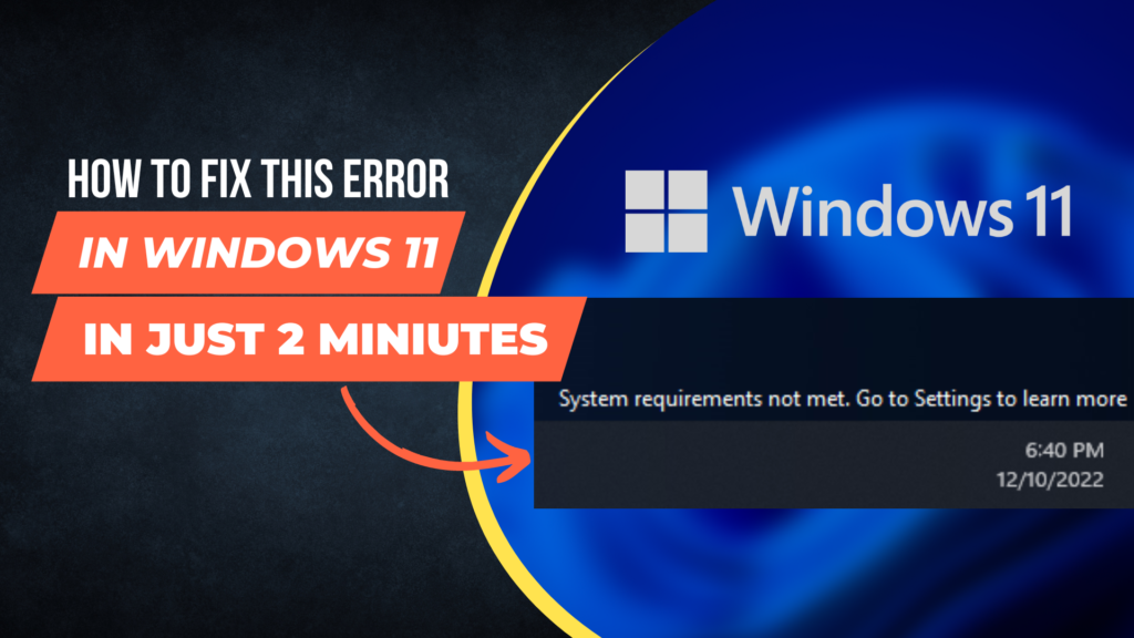 How to remove System Requirements Not Met notification on Windows 11 ...